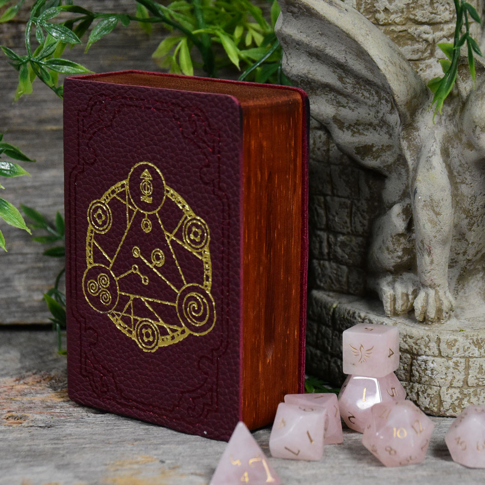 Mini Spellbook Gaming Box – Crimson Spellcircle – Elderwood Academy