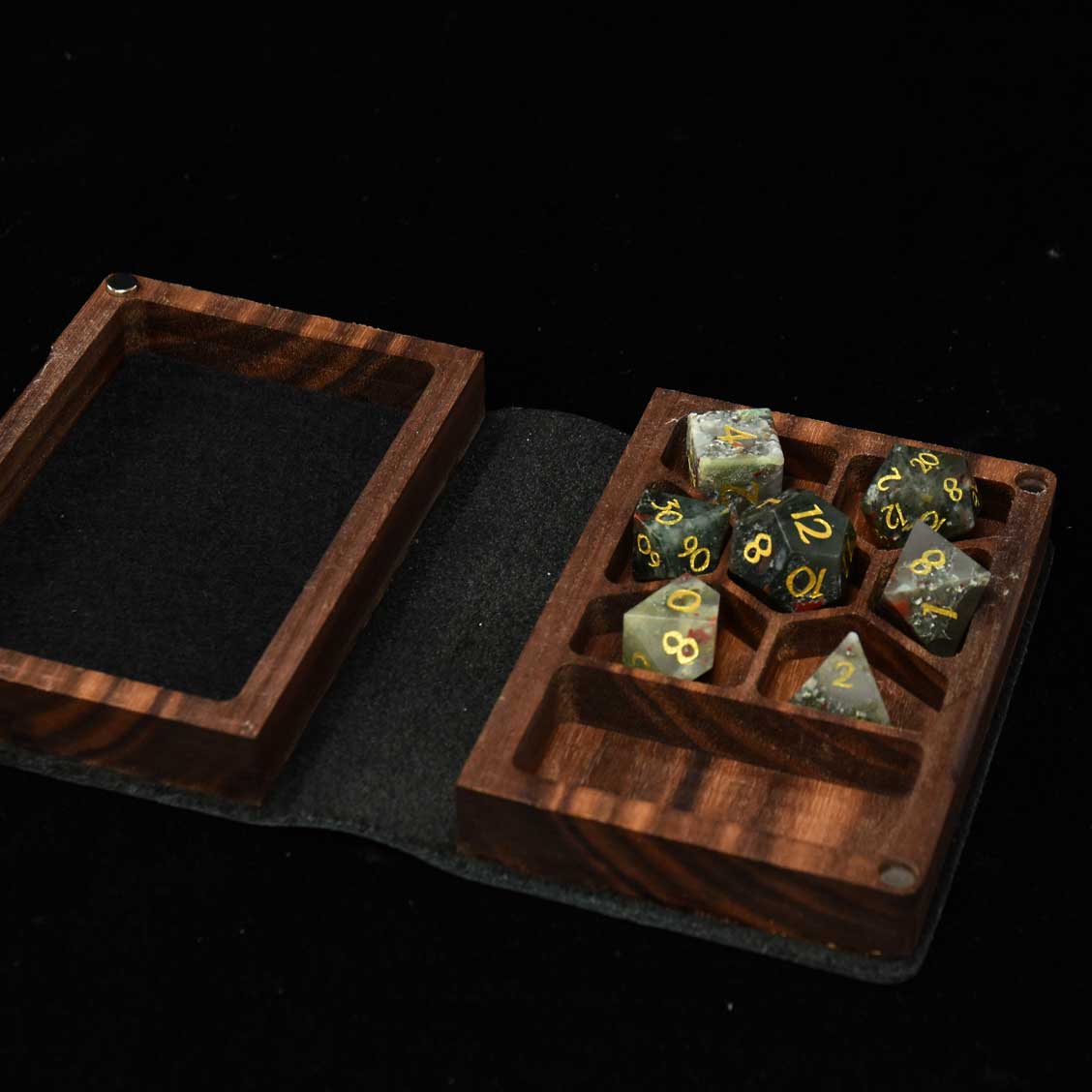 Mini Spellbook Gaming Box - Sky Ink Bottle on Onyx Leather - Elderwood ...