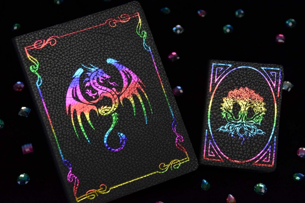 Rainbow Dragon Spellbook Dice Box | Elderwood Academy
