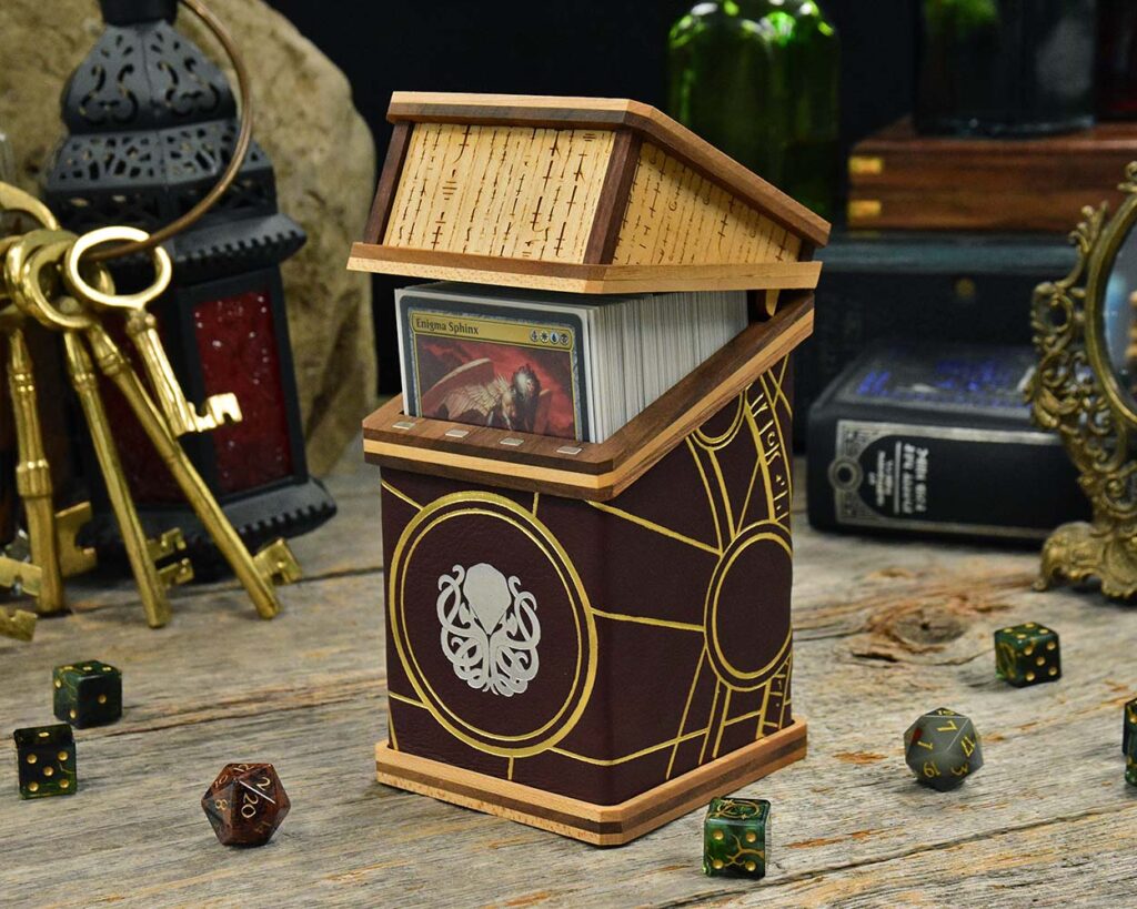Handcrafted Gaming Deck Box -Elderwood Academy